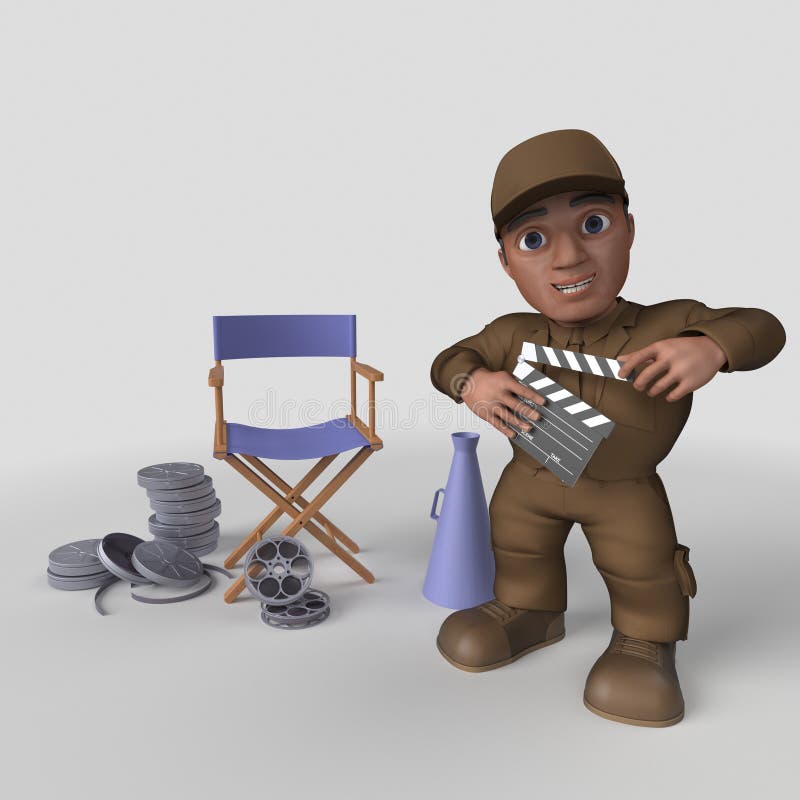 3D Cartoon Delivery Driver stock illustration. Illustration of ...