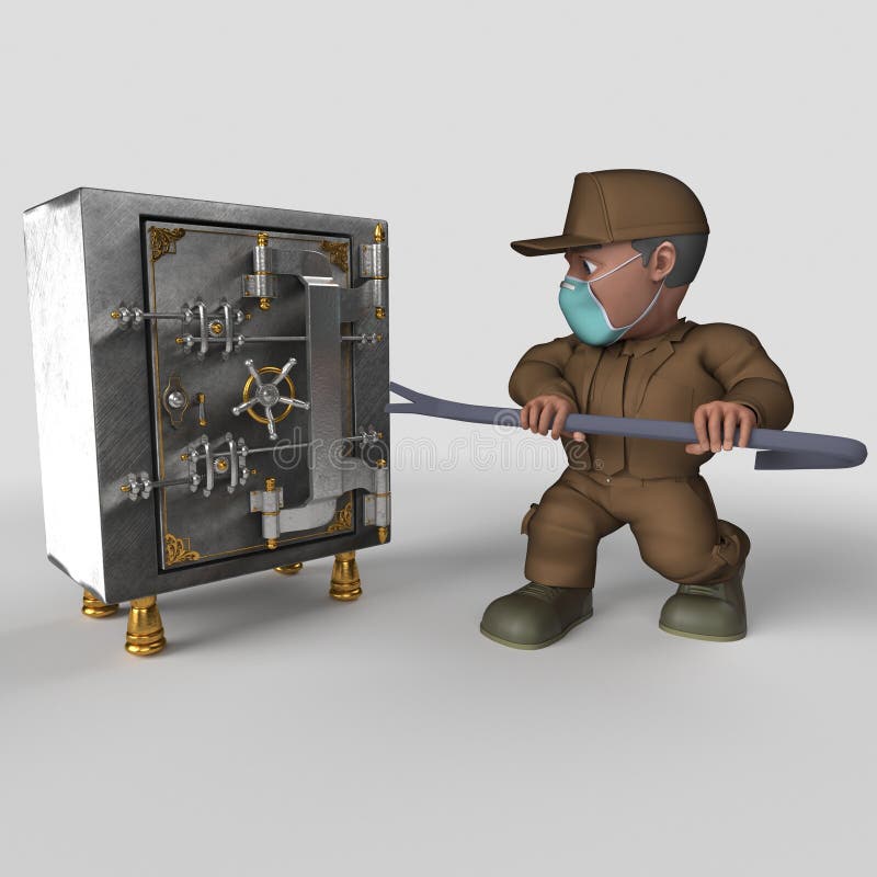 3D Cartoon Delivery Driver stock illustration. Illustration of ...