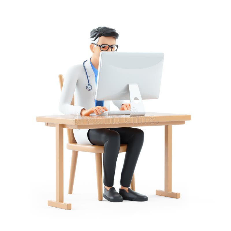 Cartoon Doctor Computer Stock Illustrations – 8,605 Cartoon Doctor ...