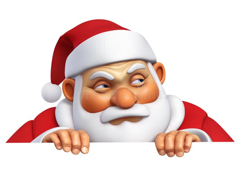 3d cartoon evil santa stock illustration. Illustration of santa - 35143664