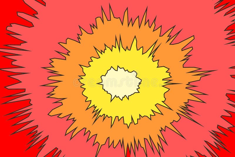 2d Cartoon Explosion Background Illustration Stock Illustration ...