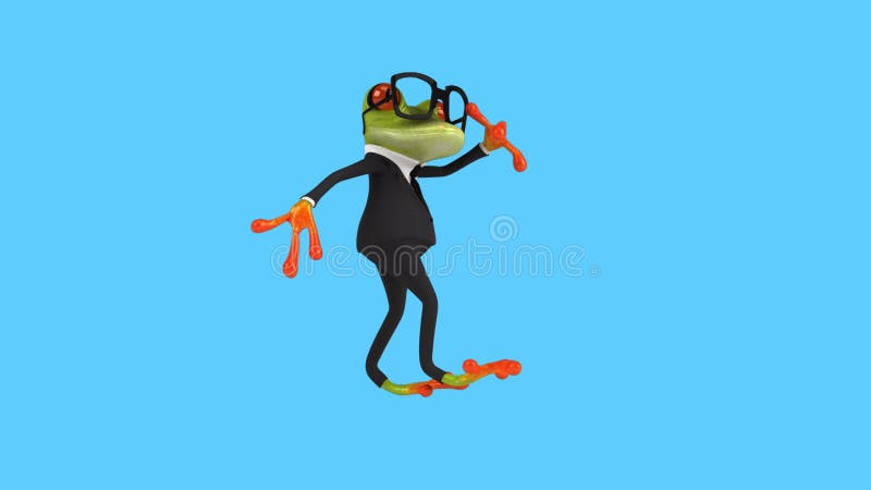 3D Cartoon Frog Dancing (with Alpha Channel Stock Video - Video of ...