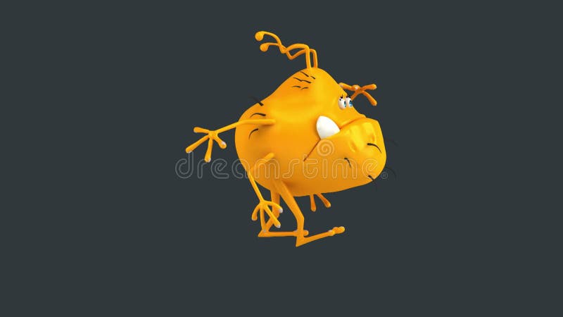 3D Cartoon Germ Dancing (with Alpha Channel Stock Video - Video of ...