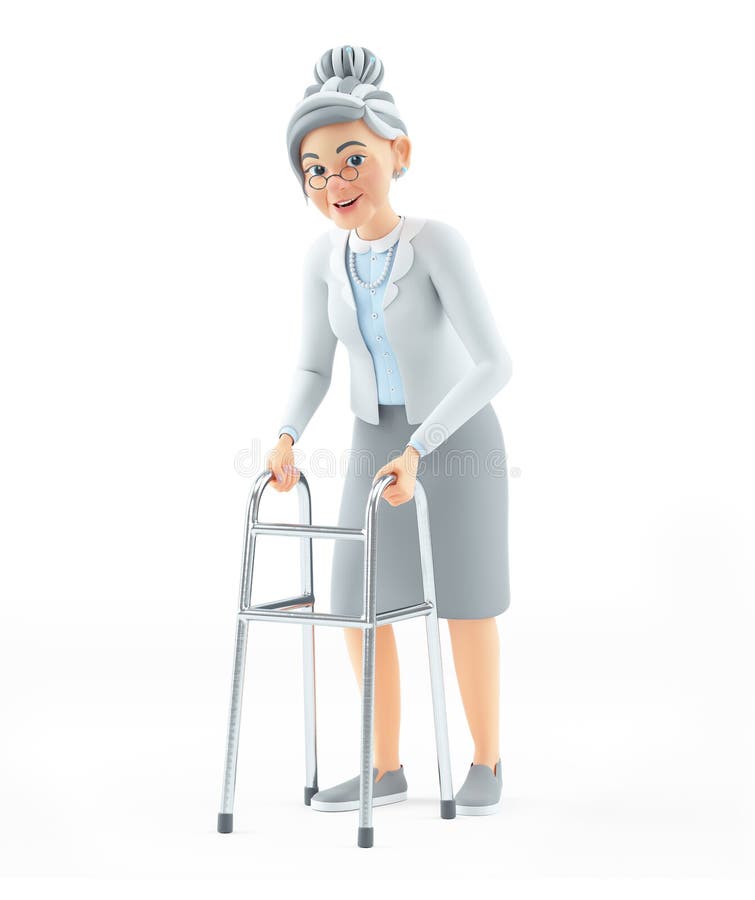 Cartoon Old Woman Walker Stock Illustrations – 519 Cartoon Old Woman ...