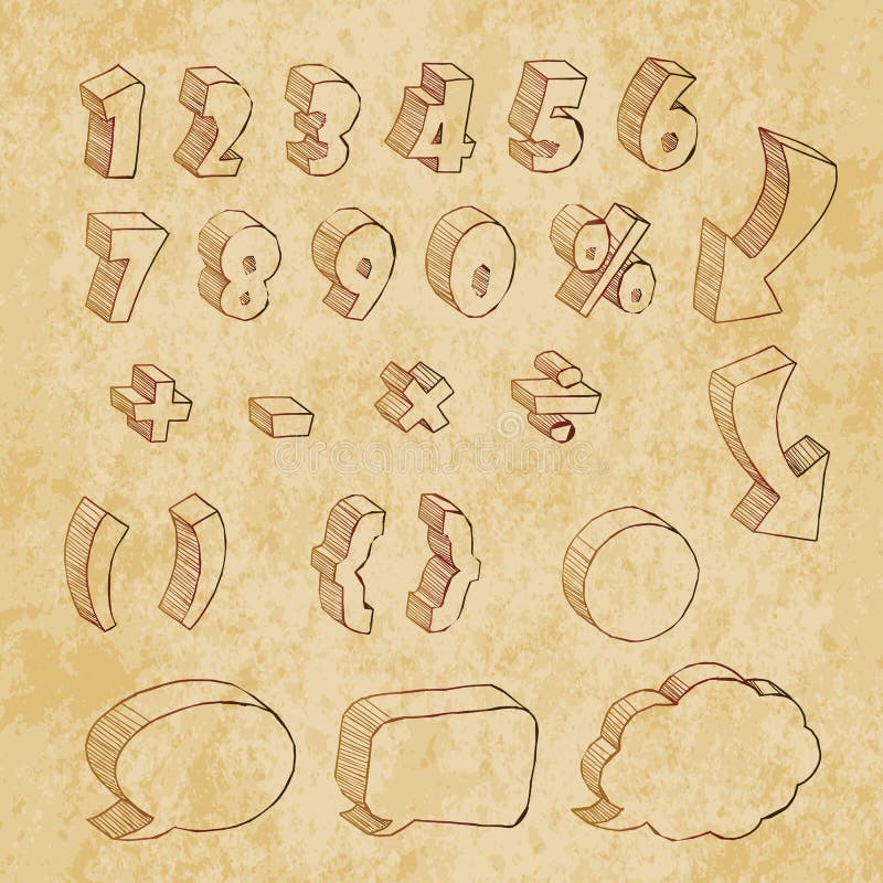 3d Hand Drawn Letter In Uppercase Stock Vector Illustration Of Vector