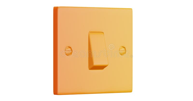 A 3D Cartoon Icon or Emblem of a Light Switch Stock Illustration ...
