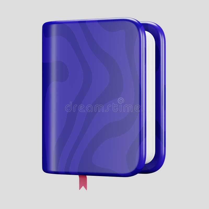 A 3D Cartoon Icon or Emblem of a Notebook or Digital Journal Stock ...