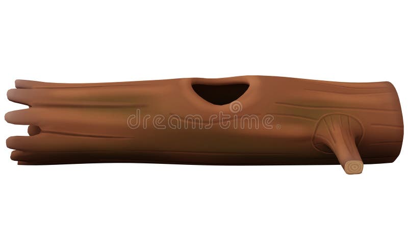 A 3D Cartoon Illustration of Tree Trunk Stock Illustration ...