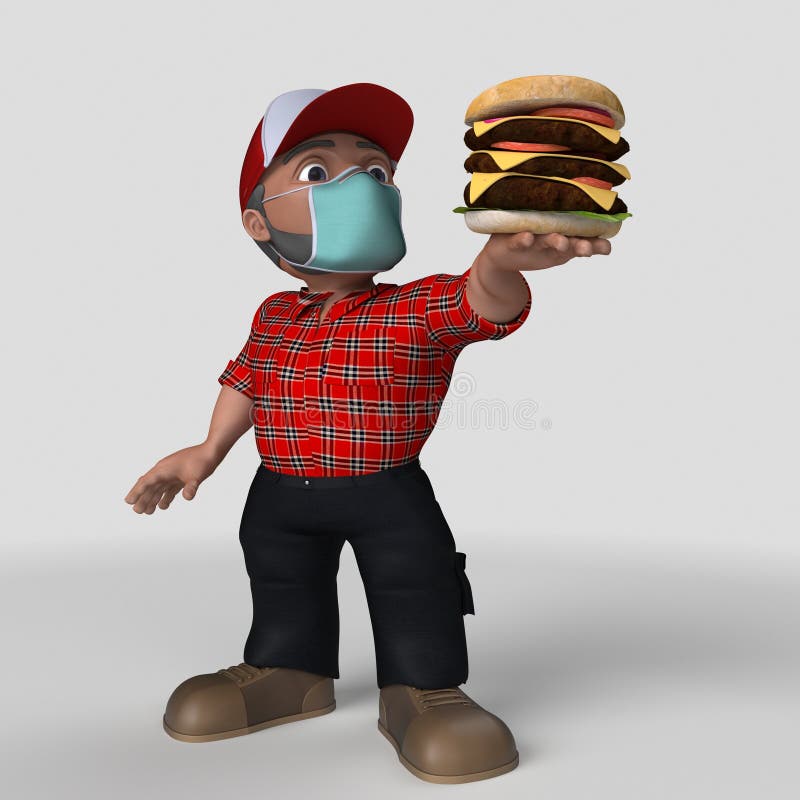 3D Cartoon Lumberjack Character Stock Illustration - Illustration of ...
