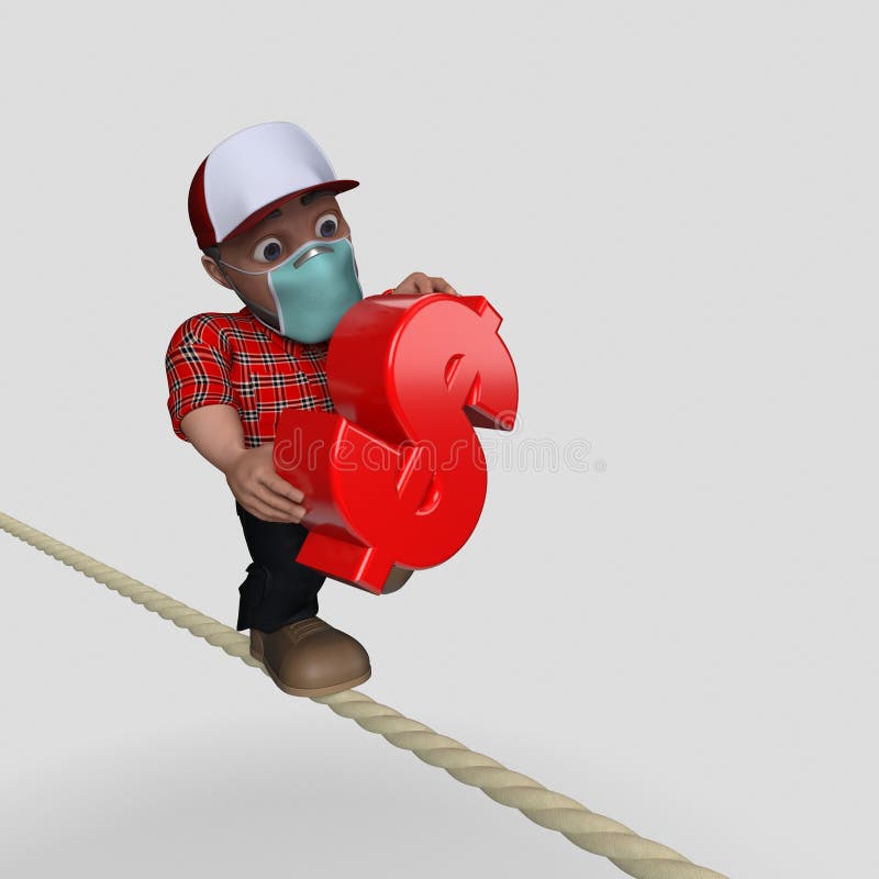 3D Cartoon Lumberjack Character Stock Illustration - Illustration of ...