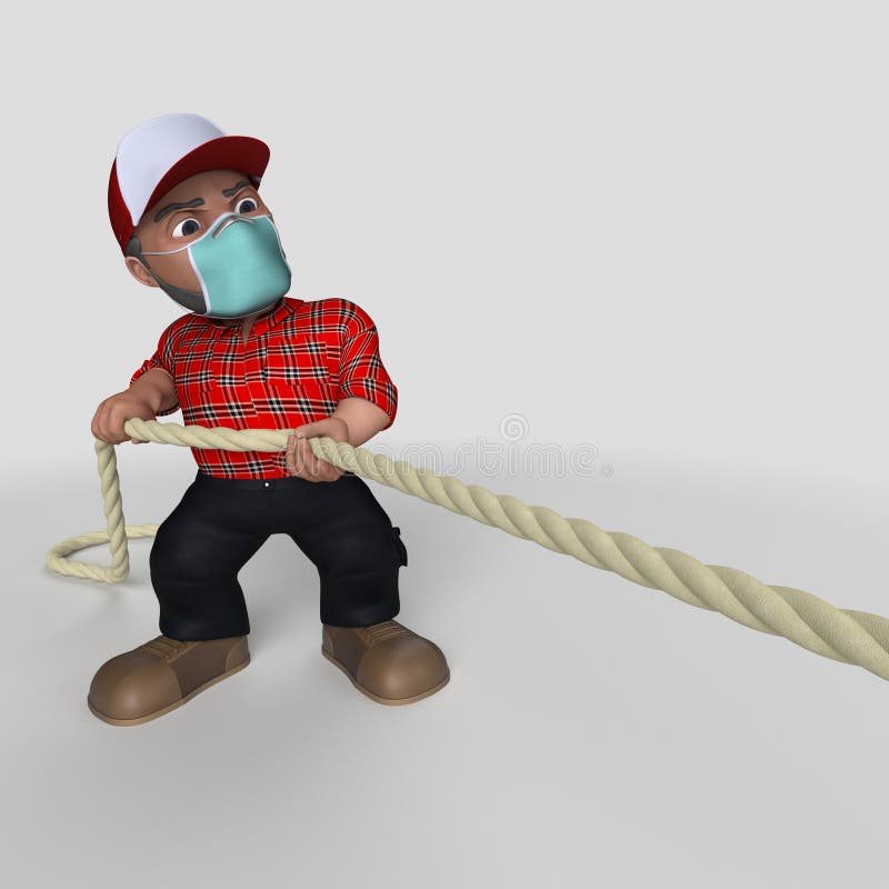 3D Cartoon Lumberjack Character Stock Illustration - Illustration of ...