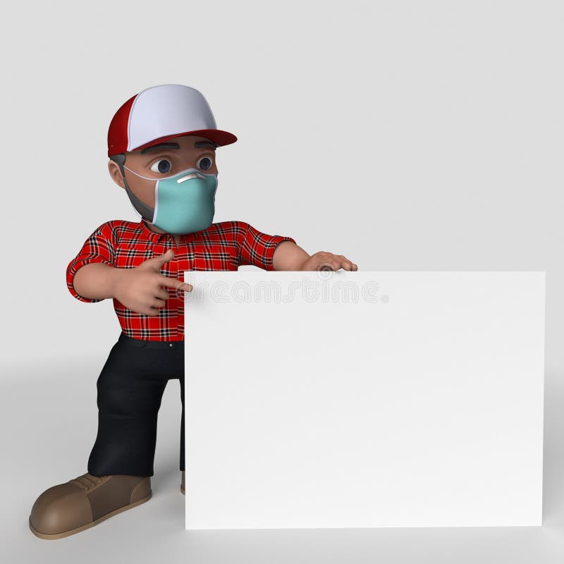 3D Cartoon Lumberjack Character Stock Illustration - Illustration of ...