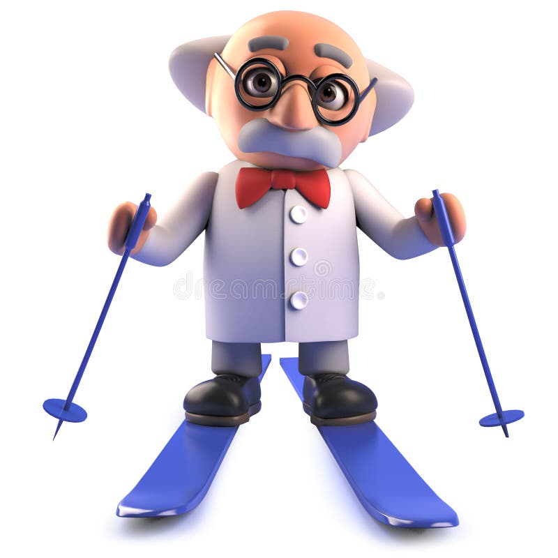 Cartoon 3d Mad Professor Scientist Character Holding a Match Stock ...