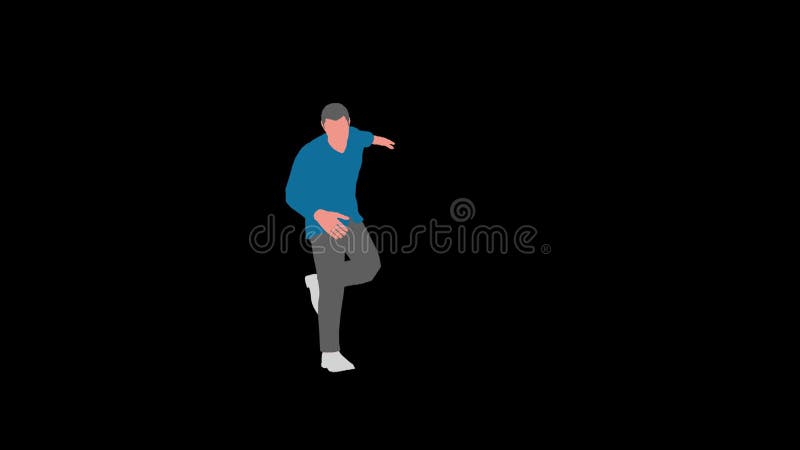 2D Cartoon Male Dance Loop 3D Video Animation Stock Footage - Video of ...