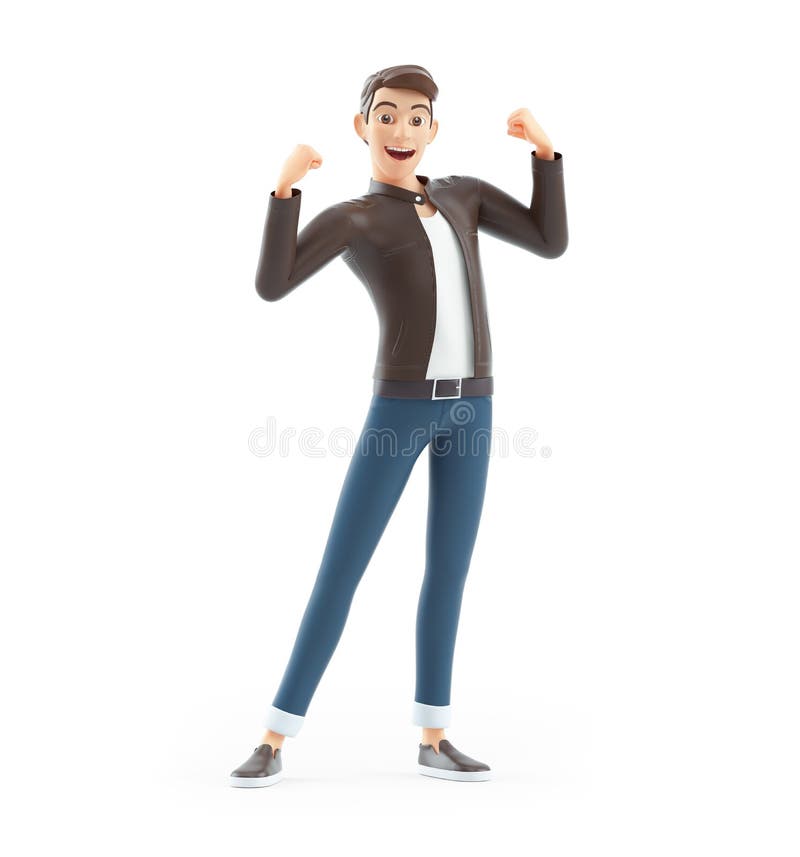 Cartoon Character Flexing Arm Muscle Stock Illustrations – 152 Cartoon ...