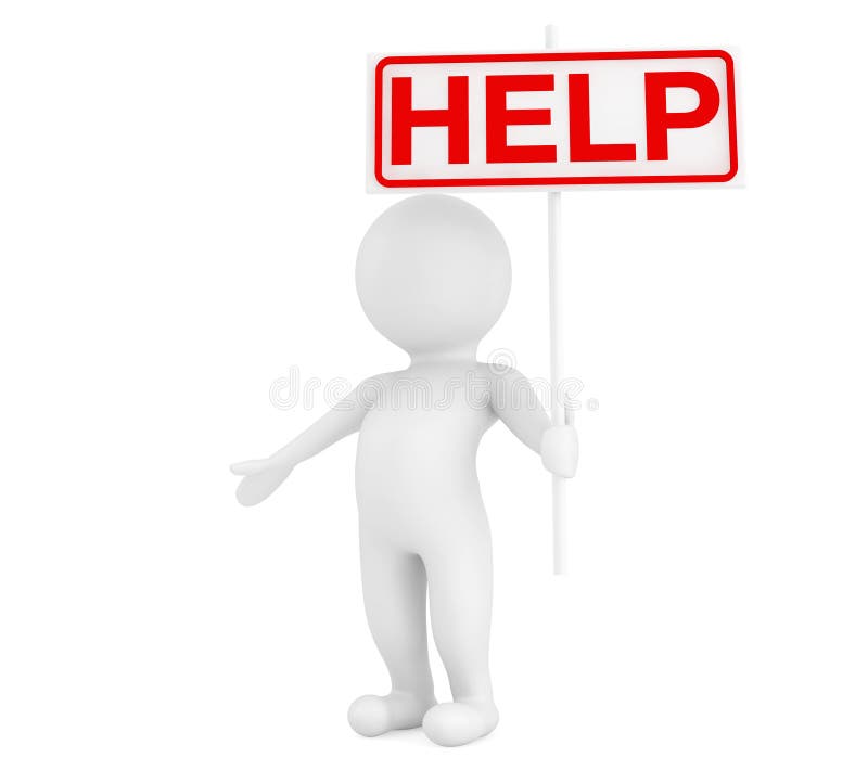 Man Stuck in Toilet Holding Help Sign Stock Illustration - Illustration ...