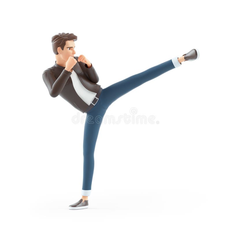 Karate Kick High Kick Emblem. Martial Art Colored Simbol Design. Vector ...