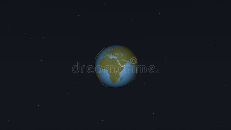 3d Cartoon Planet Earth on the Background of Black Empty Space Stock ...