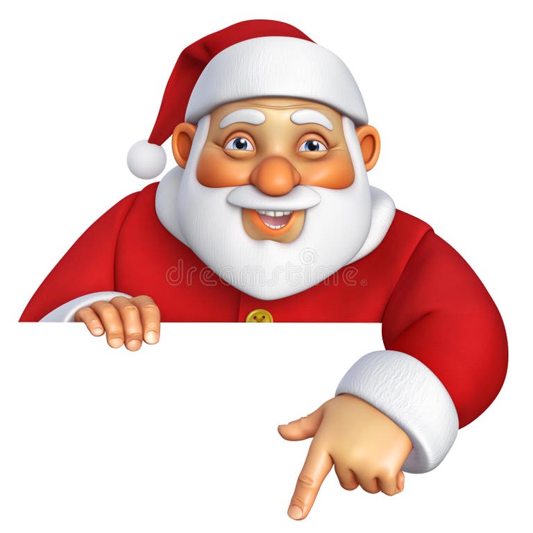 3d Santa Holding Placard Stock Illustrations – 102 3d Santa Holding ...