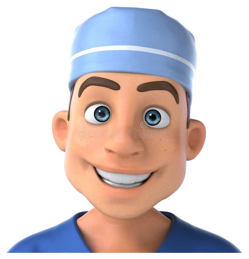 3D Cartoon Scrubs Illustration Stock Illustration - Illustration of ...