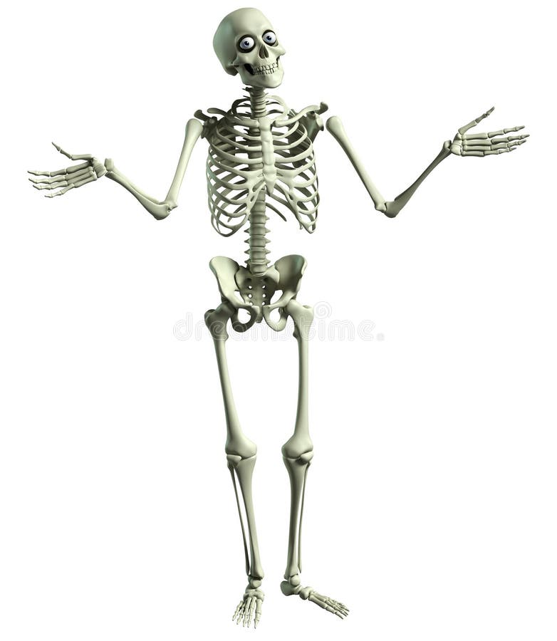 3d cartoon skeleton stock illustration. Illustration of skeleton - 35143702