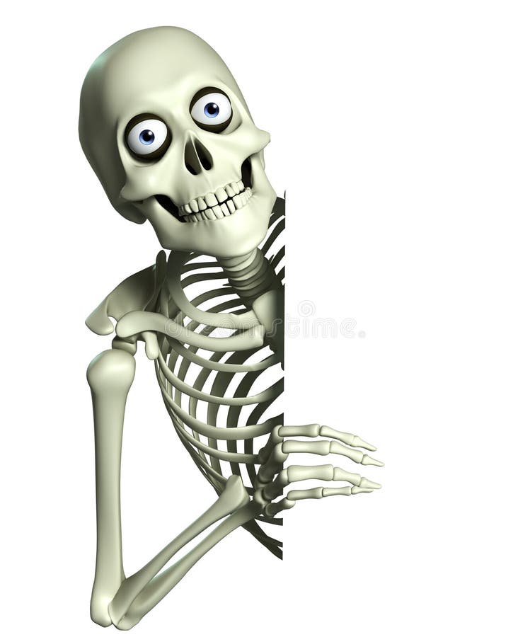 3d cartoon skeleton stock illustration. Illustration of biology - 35143676