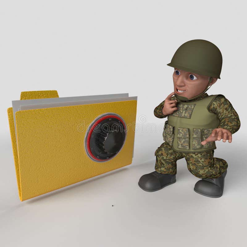 3D Cartoon Soldier Character Stock Illustration - Illustration of ...