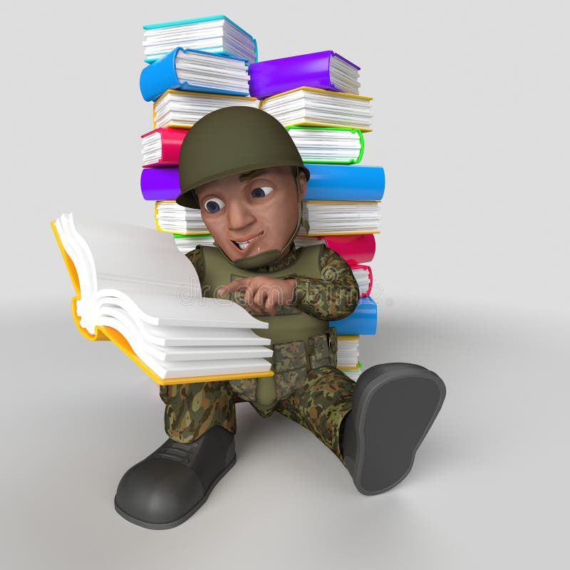 3D Cartoon Soldier Character Stock Illustration - Illustration of ...