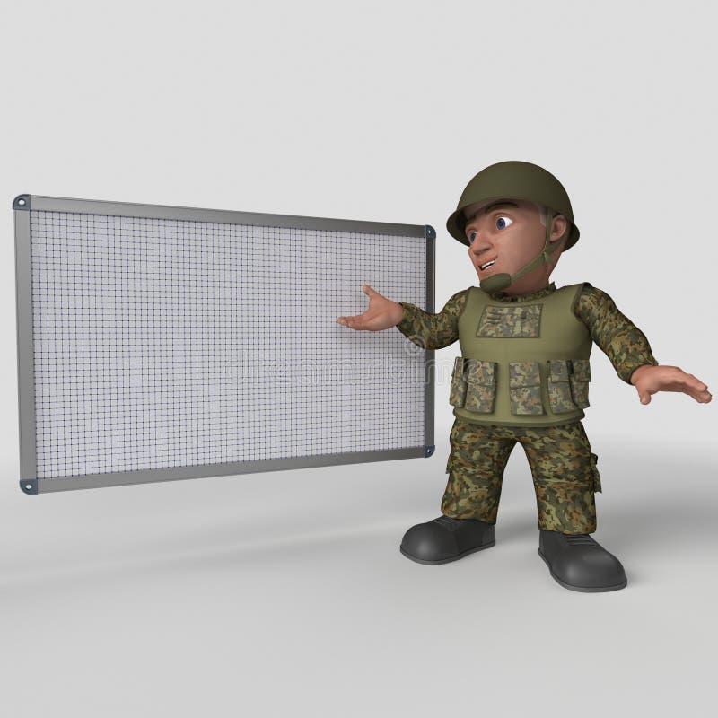 3D Cartoon Soldier Character Stock Illustration - Illustration of ...