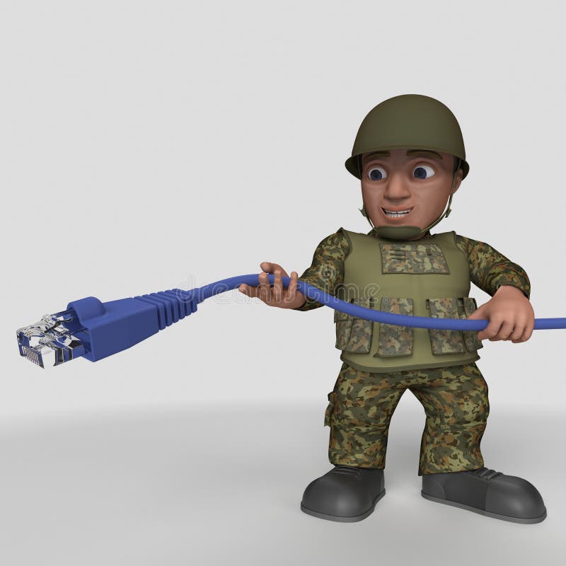3D Cartoon Soldier Character Stock Illustration - Illustration of ...