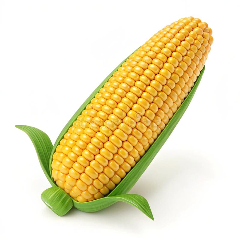3D Cartoon Style Corn Cob stock illustration. Illustration of plant ...