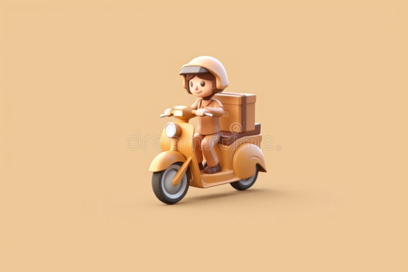 3d Cartoon Style Illustration for Delivery Generative AI Stock ...