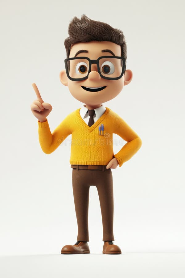 Friendly Cartoon Teacher Character Stock Illustration - Illustration of ...