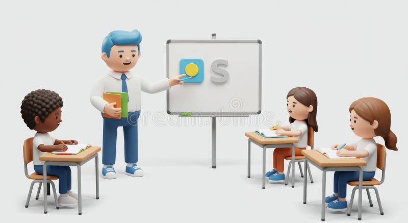 Teacher Educating Students Stock Illustrations – 131 Teacher Educating ...