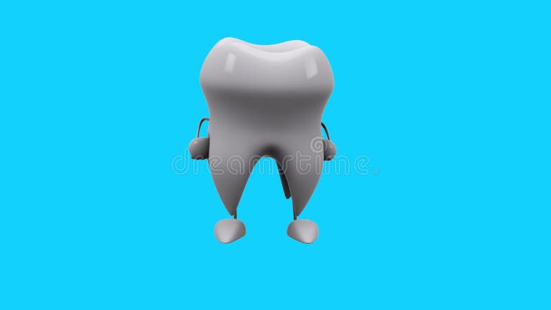 3D Cartoon Tooth with Thumbs Up and Down (with Alpha Channel Included ...