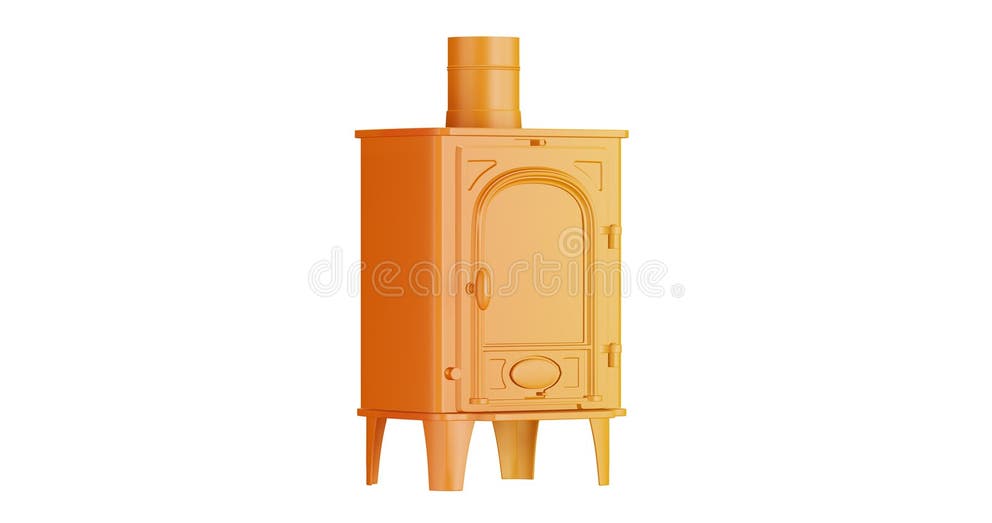 A 3D Cartoon Icon or Emblem of a Cast Iron Stock Illustration ...