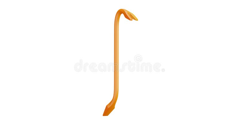 A 3D Cartoon Icon or Emblem of a Crowbar Stock Illustration ...