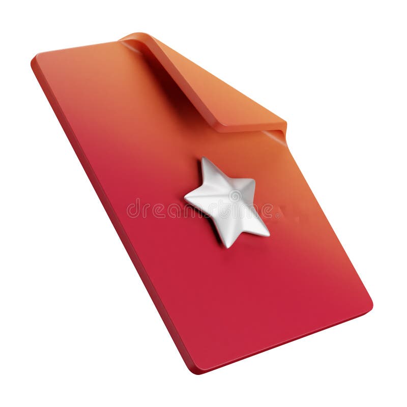 A 3D Cartoon Icon or Emblem of a File or Digital Computer Document or ...