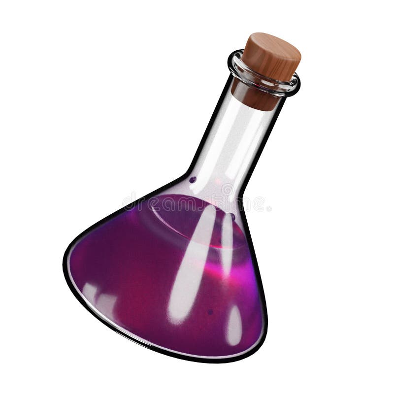 A 3D Cartoon Icon or Emblem of a Lab Vial Stock Illustration ...