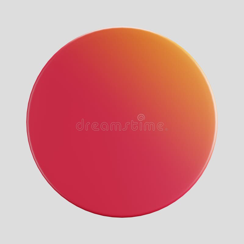 A 3D Cartoon Icon or Emblem of a Perfect Circle Stock Illustration ...