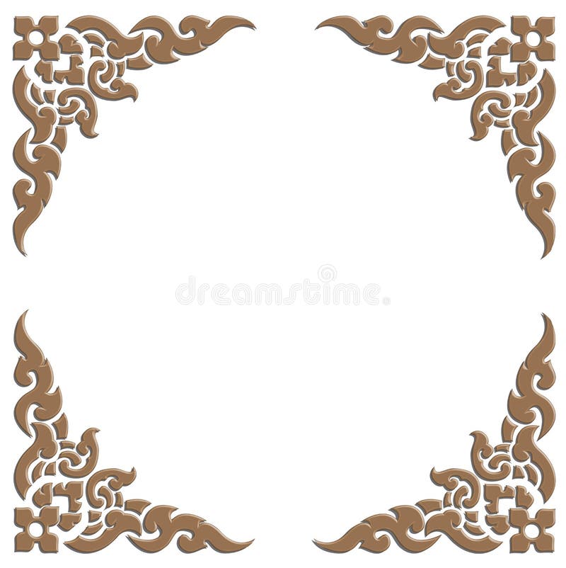 3D carve Thai pattern stock vector. Illustration of retro - 96657168