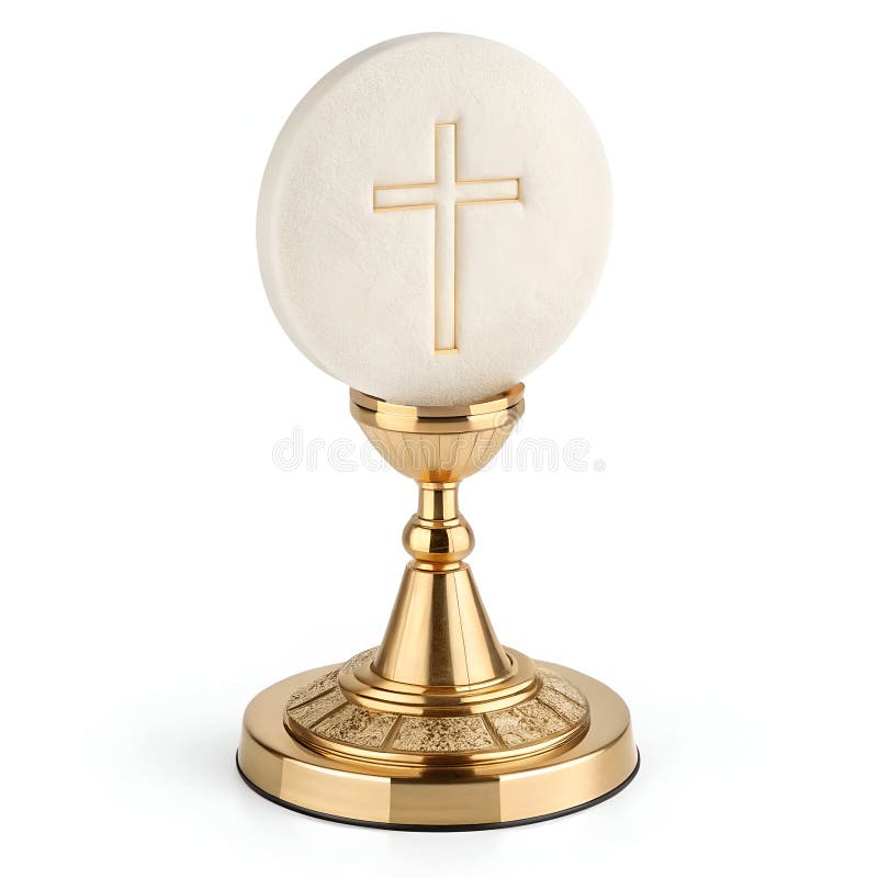 3D Catholic Communion Host stock illustration. Illustration of bread ...