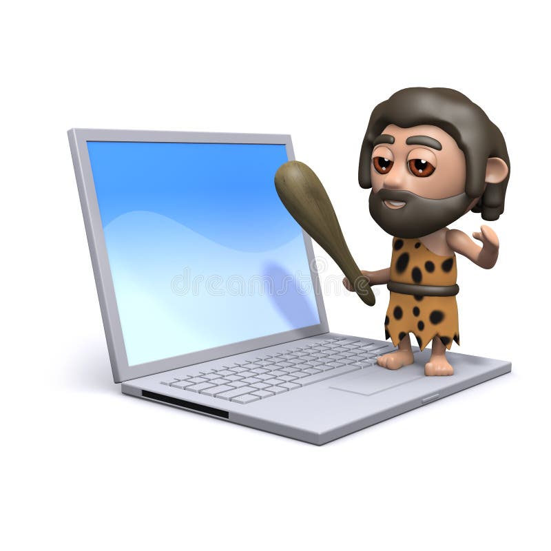 Caveman Laptop Stock Illustrations – 62 Caveman Laptop Stock ...