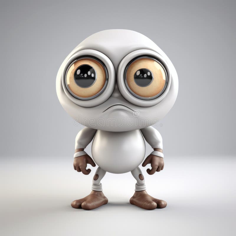 3d Cel Shaded Cyclops Model in Full Body Pose Stock Illustration ...