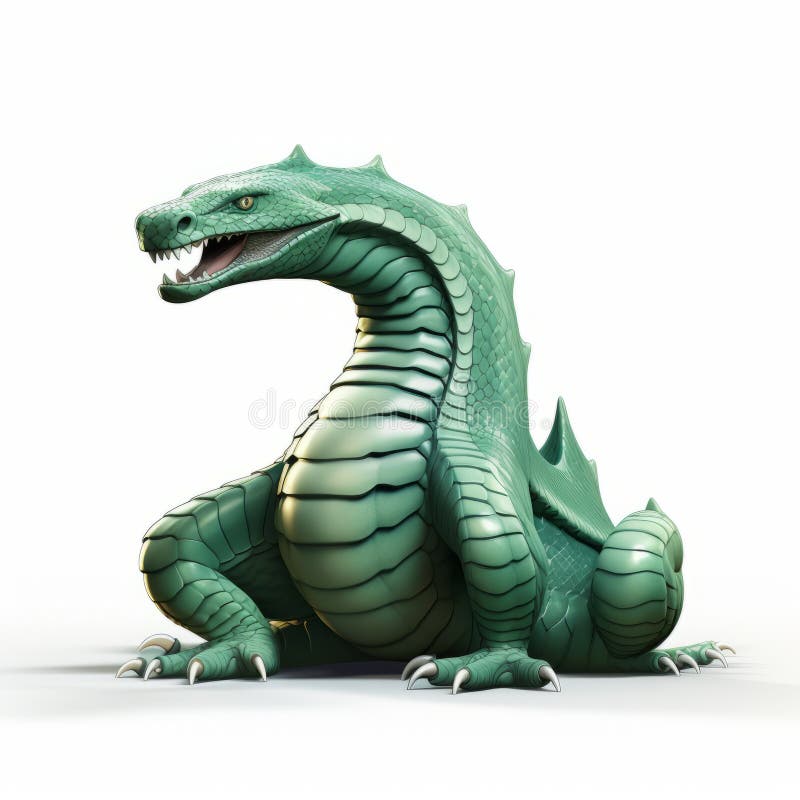 3d Cel Shaded Hydra Character Pose on White Background Stock ...