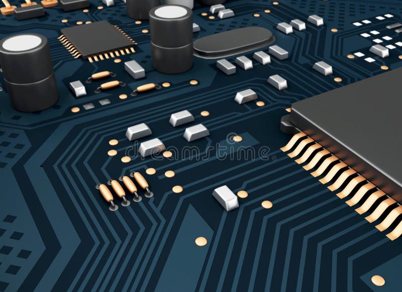 3d Central Computer Proccesors CPU. Stock Image - Image of group ...