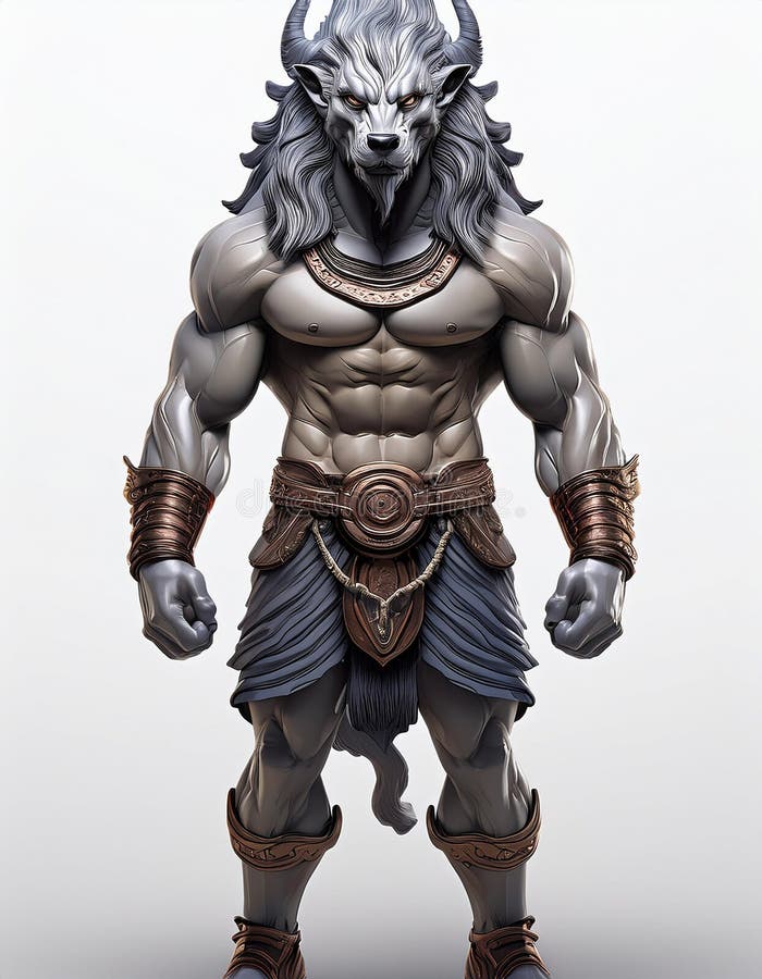 Cel Shaded Cerberus 3d Model with White Background Full Body Shot ...