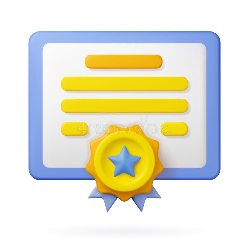 Certification 3d Element Stock Illustrations – 394 Certification 3d ...