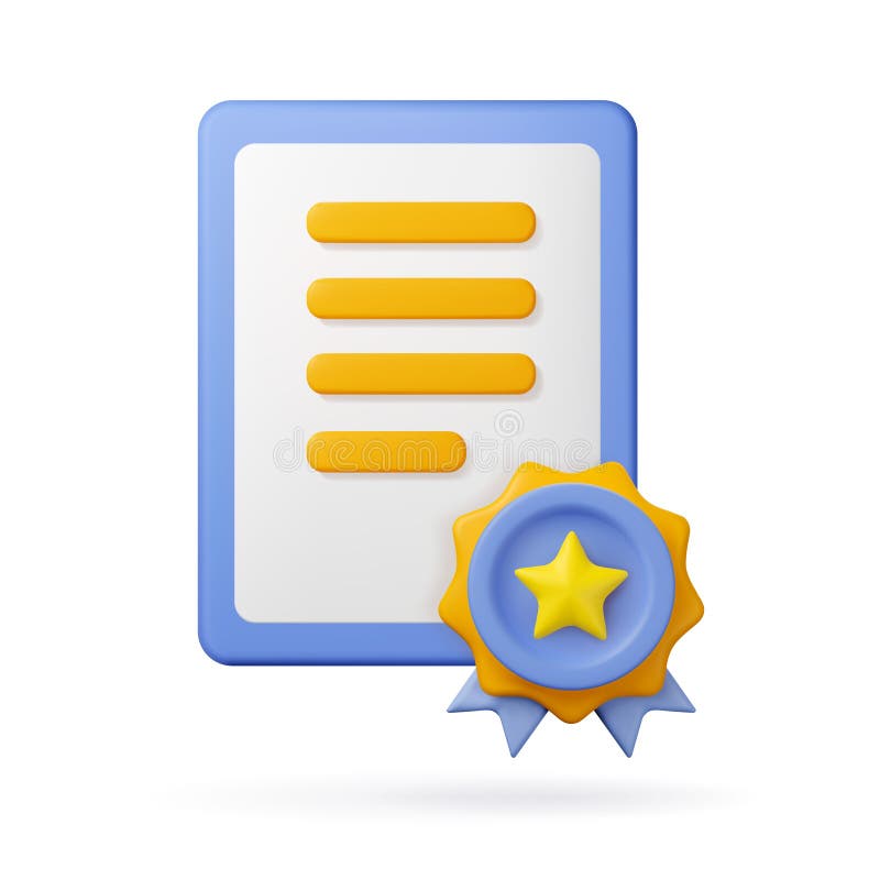 Certification 3d Element Stock Illustrations – 394 Certification 3d ...