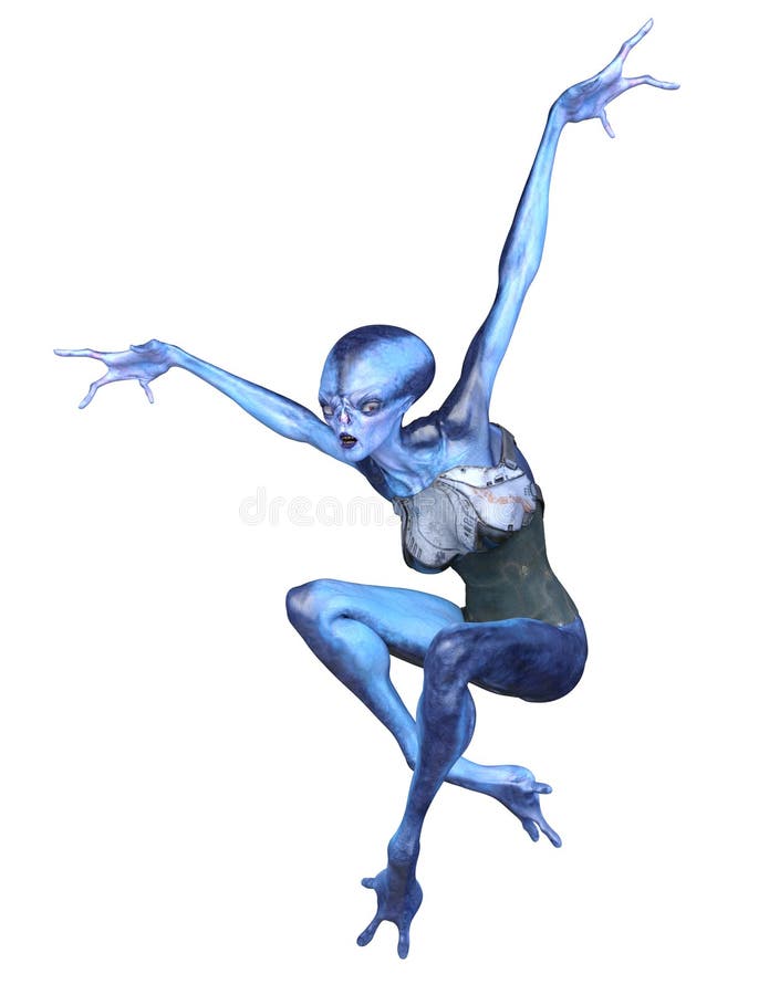 3D CG rendering of alien stock illustration. Illustration of model ...